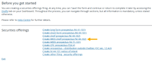 Securities Offerings filings - SEDAR+ Resources